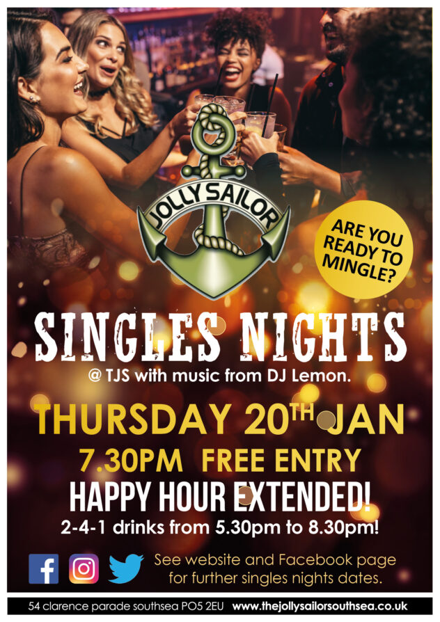 Singles Nights Coming To TJS! - The Jolly Sailor Southsea