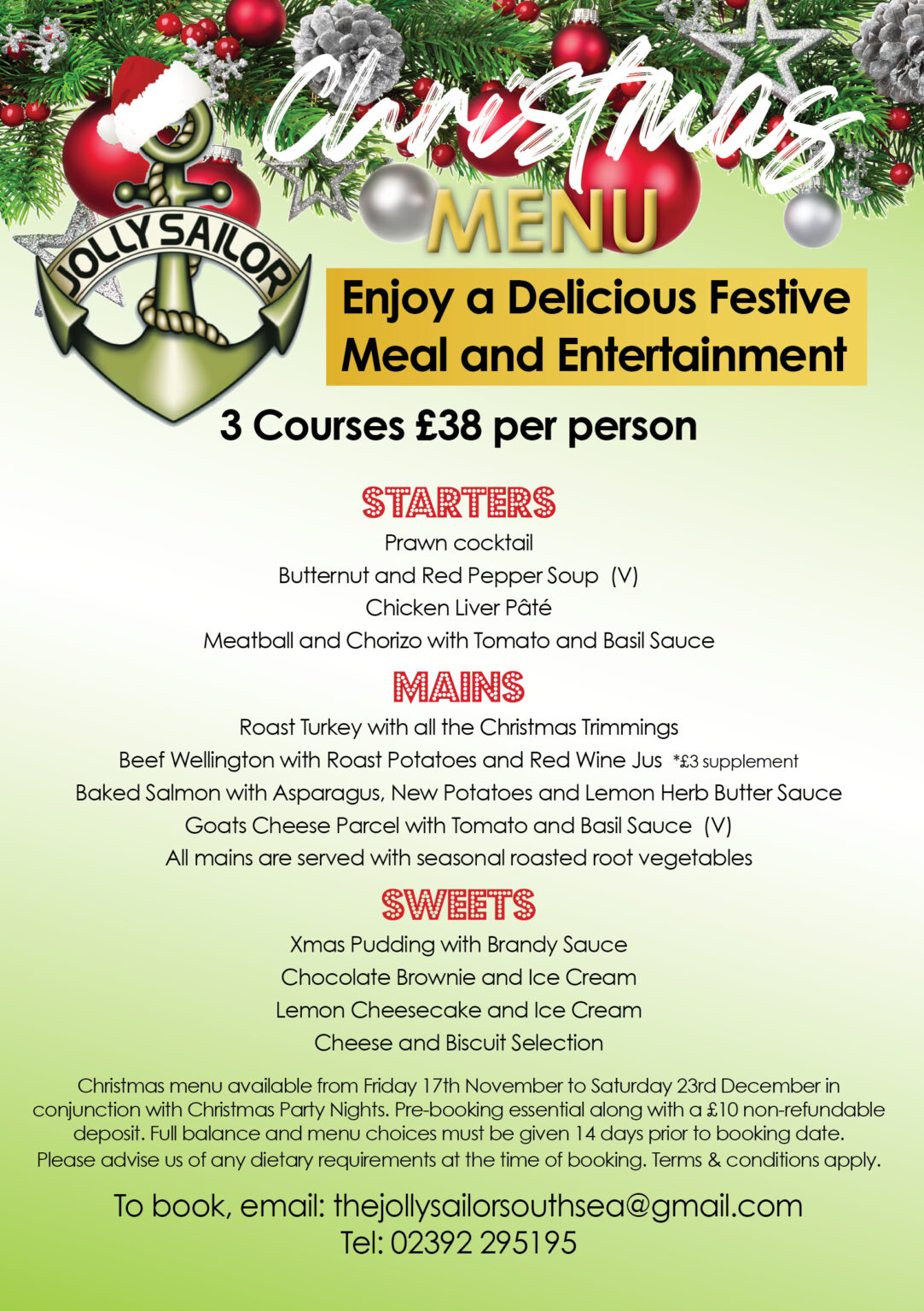 Christmas Party Nights - The Jolly Sailor Southsea