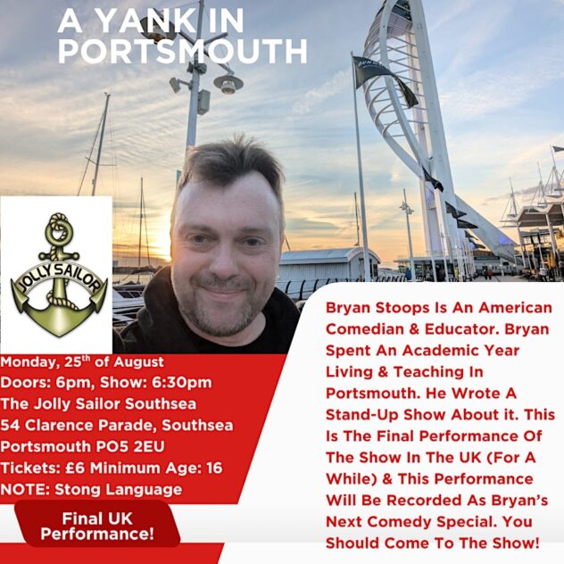 Stand-Up Comedy Night Bryan Stoops - The Jolly Sailor Southsea